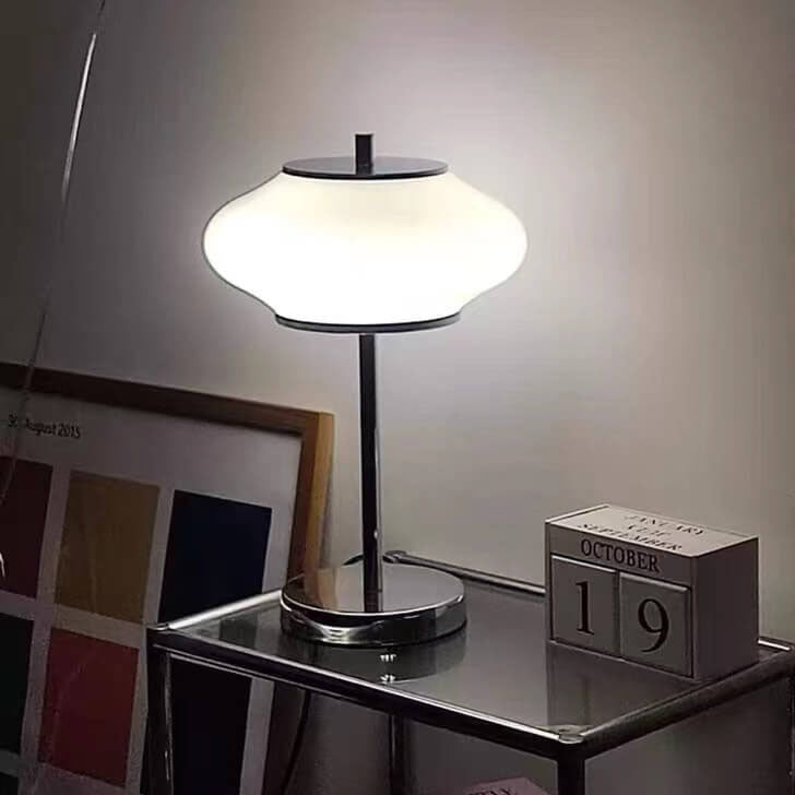 Industrial Glass Medieval UFO Shaped LED Table Lamp – Bulbboss