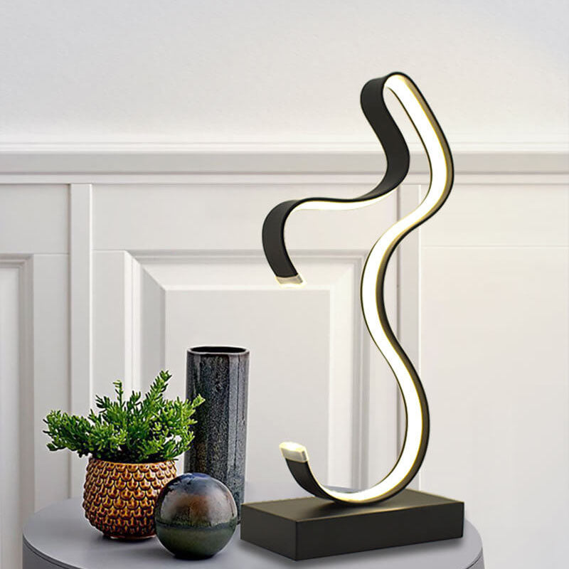 Minimalist Bending Line 1-Light LED Table Lamps – Bulbboss