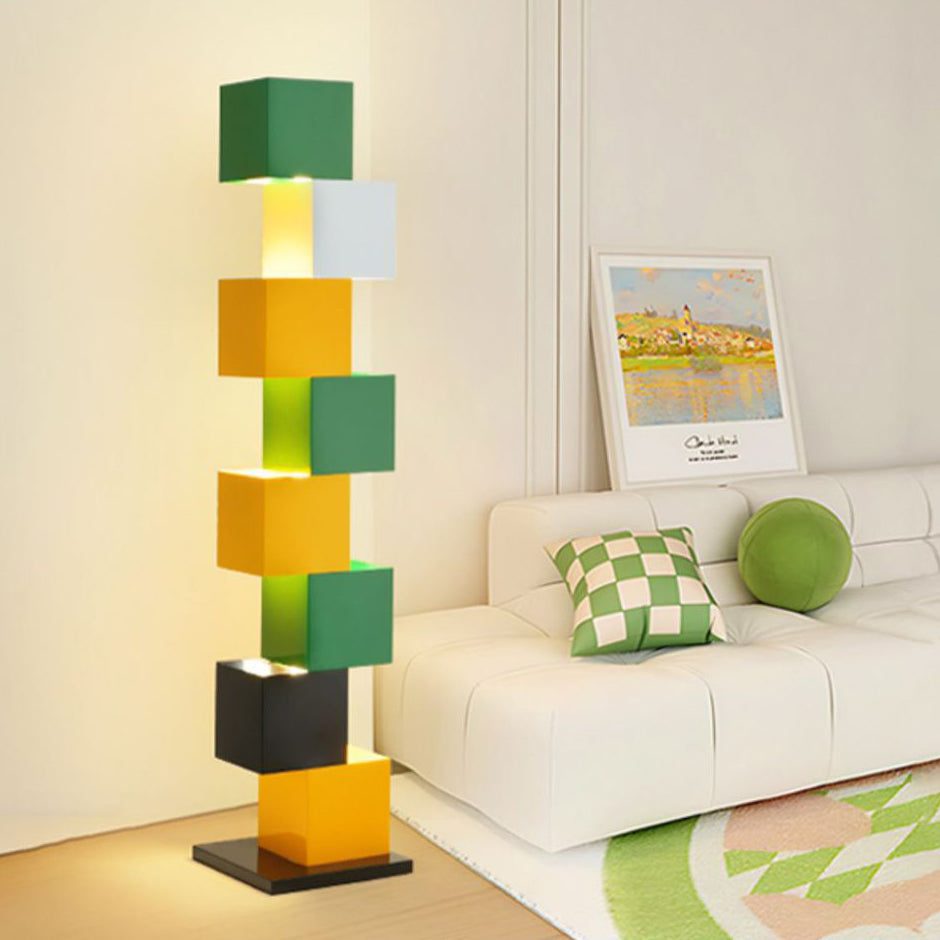 Contemporary Scandinavian Staggered Square Rectangle Linear Iron ...